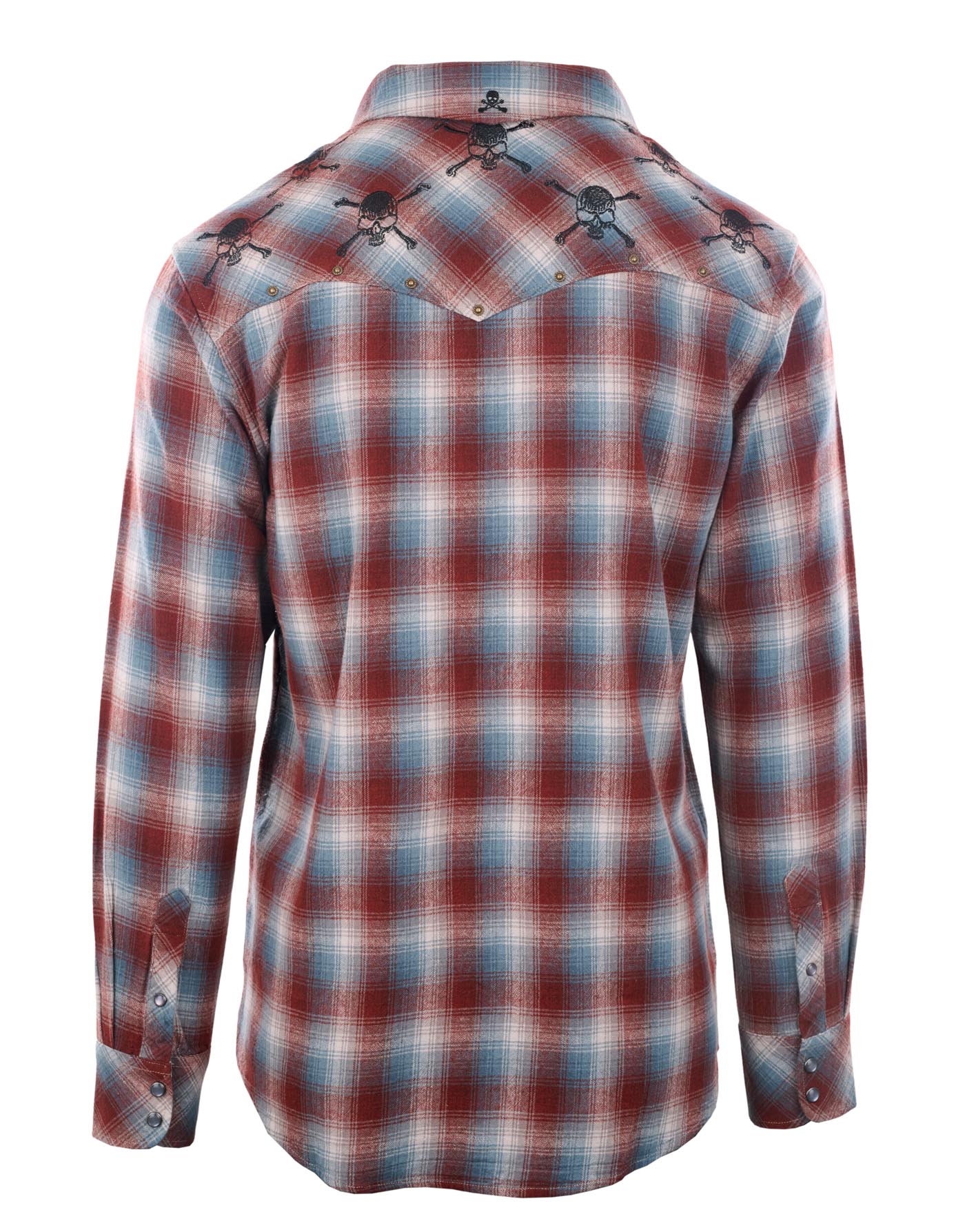 Men's Skull Flannel Shirt | Master of Puppets Grey by Rock Roll n Soul