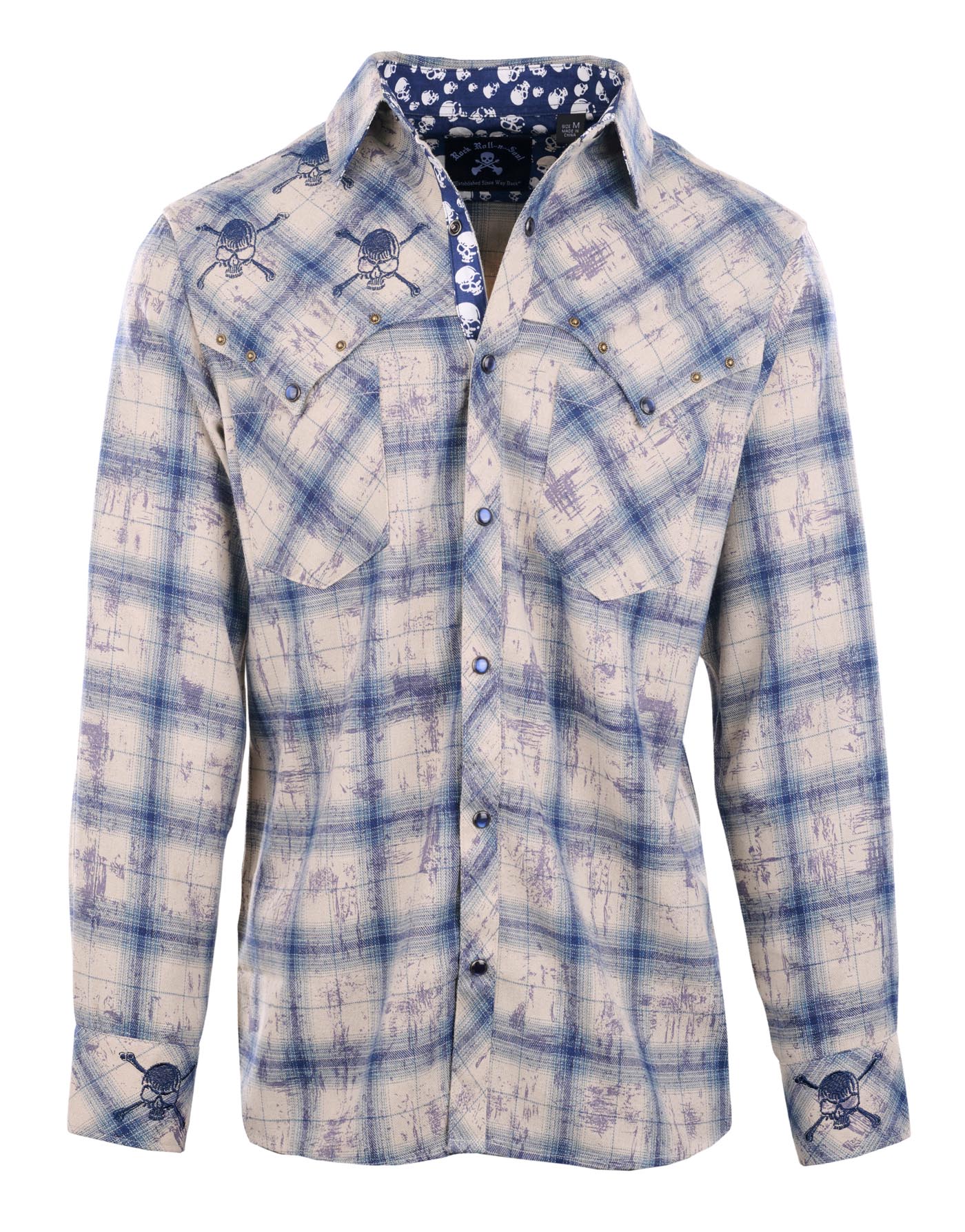 Men's Skull Flannel Shirt | Master of Puppets X by Rock Roll n Soul