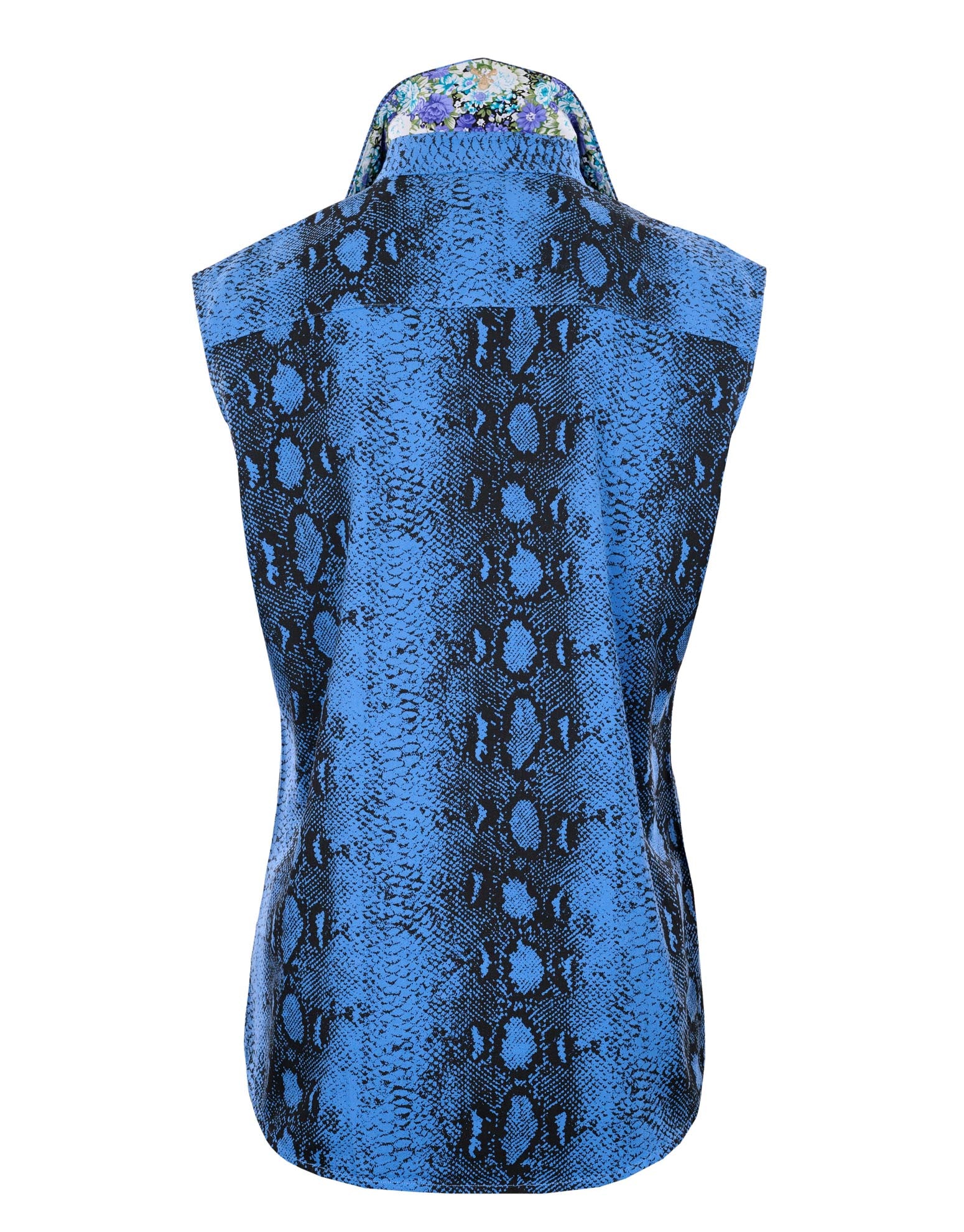 Men's NS Faux Snake Fashion Shirt | Lizard King Blue Rock Roll n Soul