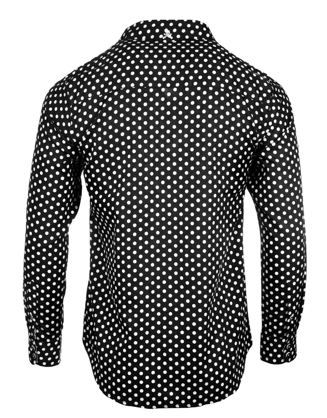 Men's LS Ruffle Fashion Shirt | Johnny B Goode Black Rock Roll n Soul