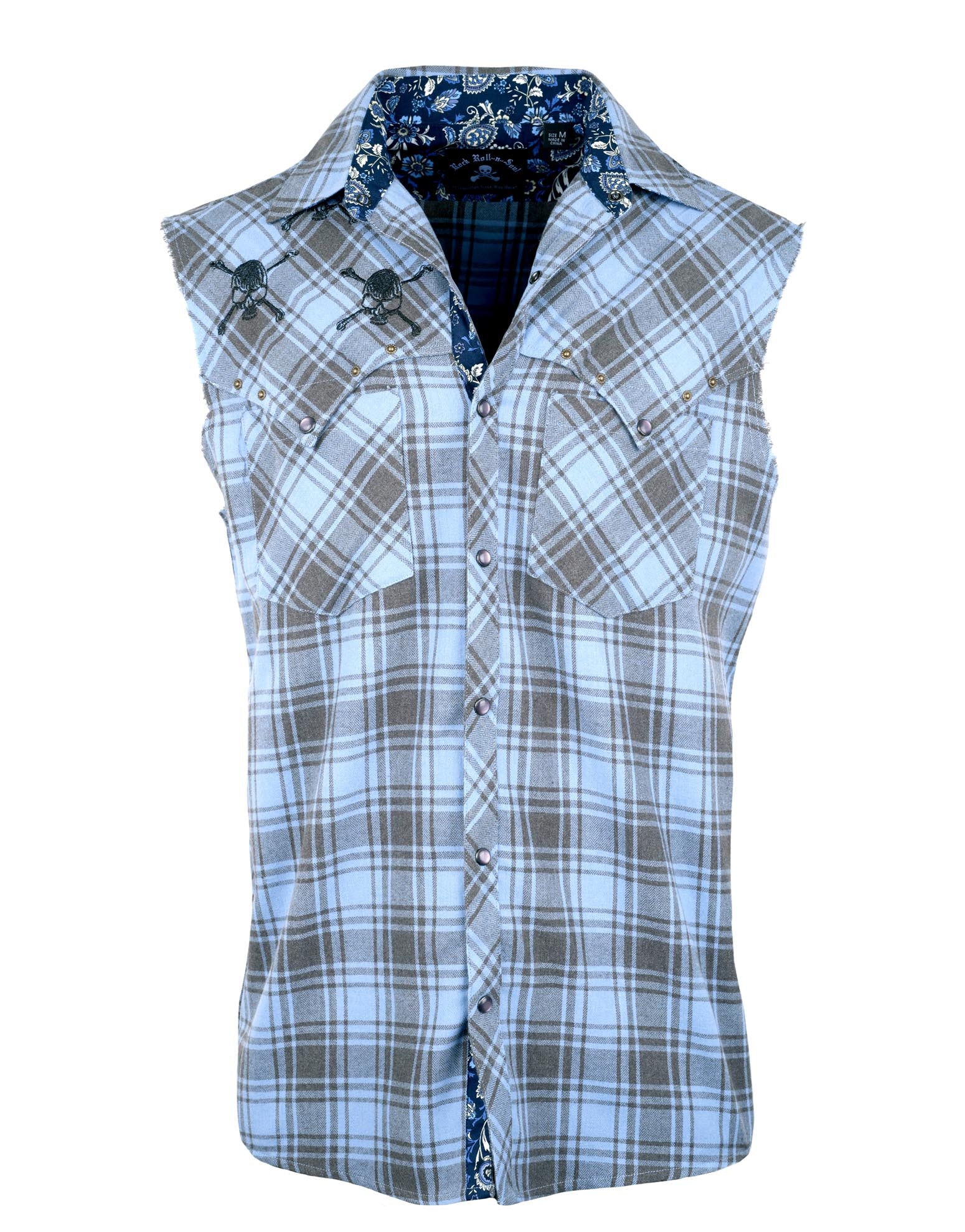 Men's Tank Skull Flannel Shirt | Master of Puppets Rock Roll n Soul