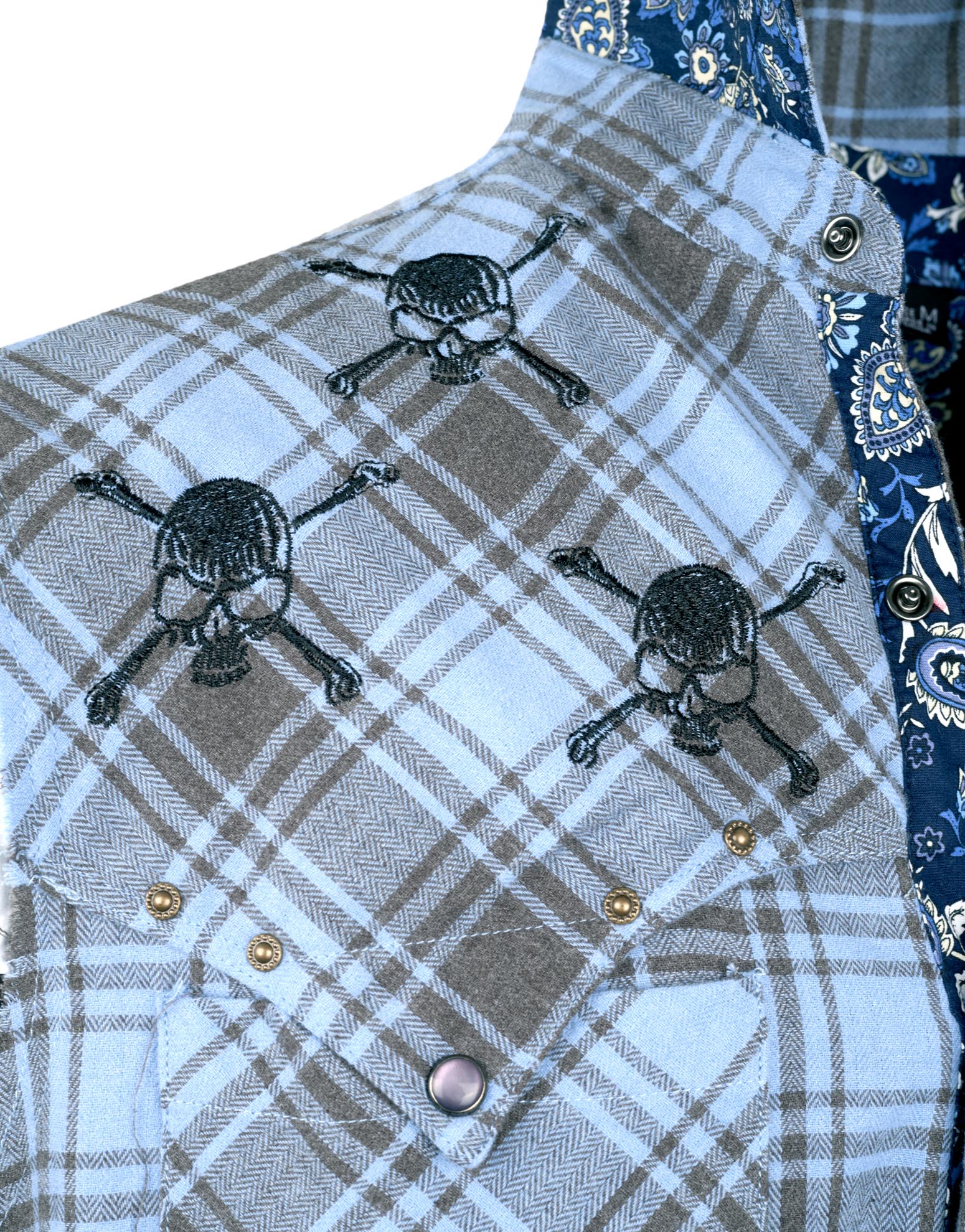 Men's Tank Skull Flannel Shirt | Master of Puppets Rock Roll n Soul