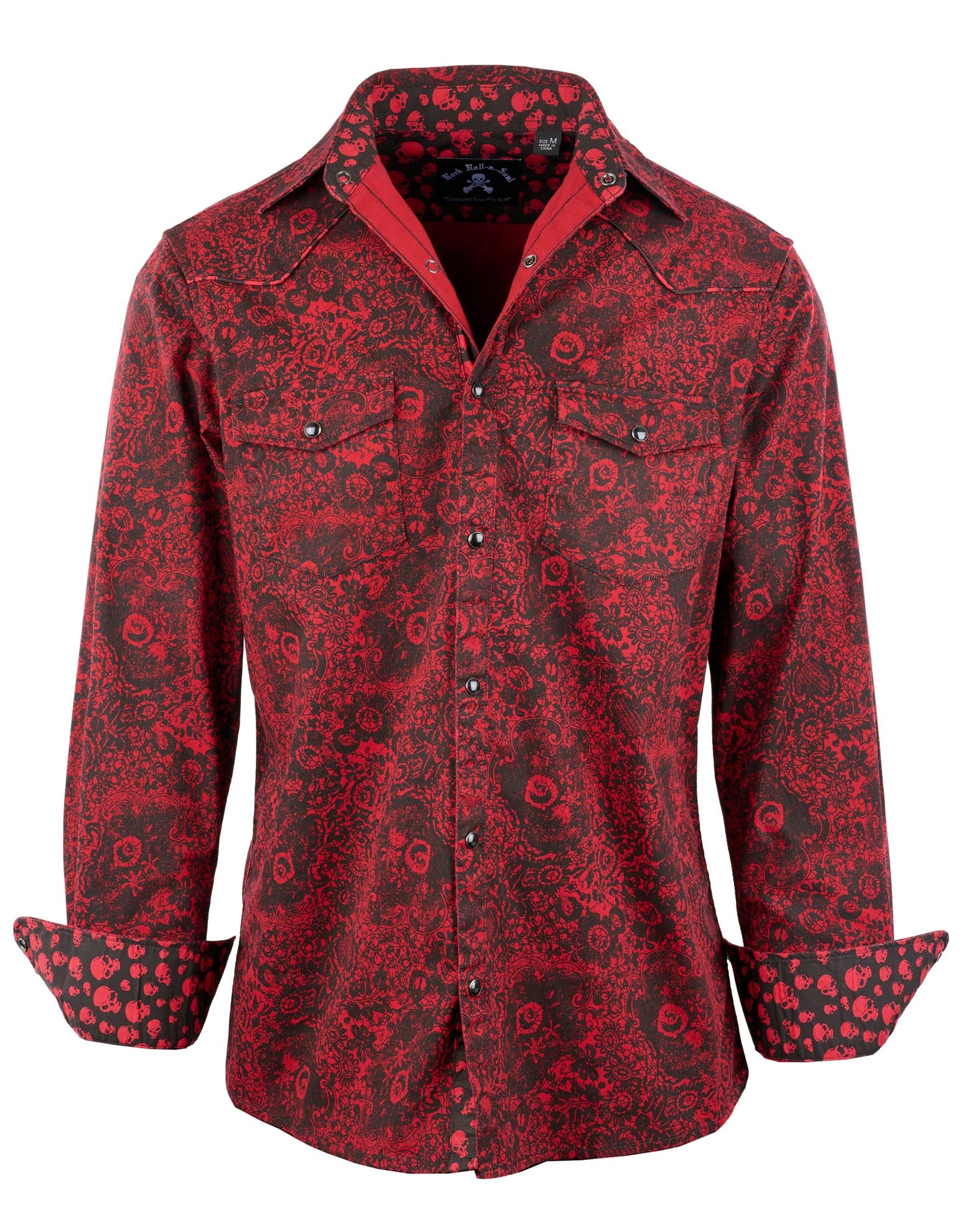 Men's LS Shirt/Jacket | Syd in Red by Rock Roll n Soul